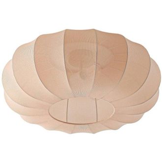 Lindby Plafonnier Tissu &agrave; intensit&eacute; variable Helin en textile pour salon & salle &agrave; manger