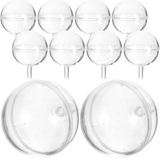 DOITOOL Schokoladenverpackungsbecher Transparent Kunststoff Bonbonhalter Rund 100 St&uuml;ck Selbstgemacht Blumenstrau&szlig; Zubeh&ouml;r