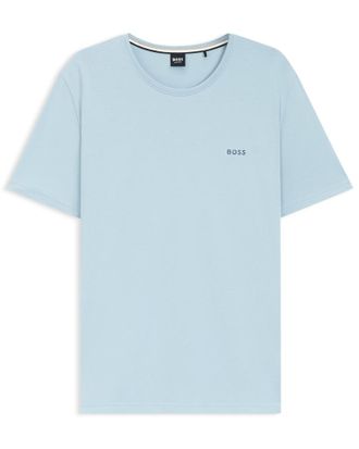 HUGO BOSS Jersey-T-Shirt mit Stretch und Label-Stickerei, Mix&Match in