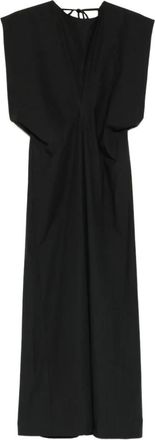 Alysi Femme, Robes, Noir, Taille: 40 FR Poplin Midi Dress
