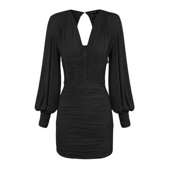 Elisabetta Franchi Damen, Kleider, Schwarzk, XLGr&ouml;&szlig;e