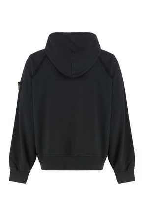 Stone Island Mens Cotton Hoodie Black (cotton Jumpers Sweater