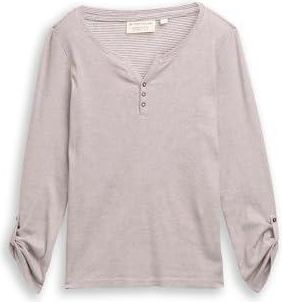 Tom Tailor 1024036 T-Shirt, 38854-Off White Red Small Stripe, S Femmes