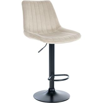 Clp Toni Velvet Crema, tabouret Schwarz