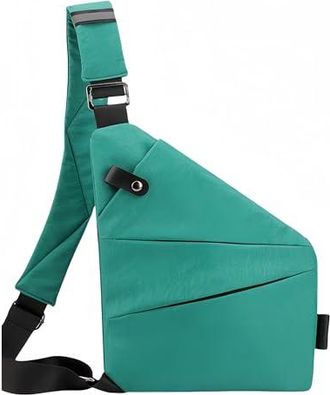 Generic Sac &agrave; bandouli&egrave;re antivol - Sac &agrave; bandouli&egrave;re unisexe pour homme et femme, id&eacute;al pour les voyages et lutilisation quotidienne, Vert, Right
