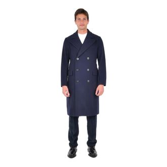 Boglioli Homme, Manteaux, Bleu, Taille: M Manteau Crois&eacute; Sur Mesure