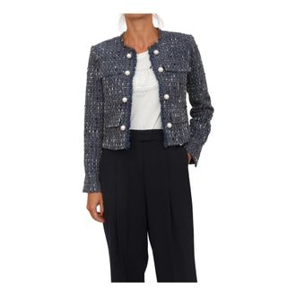 Liu Jo Tweed Jacke - - Jackets - Damen - Blau - 2XL