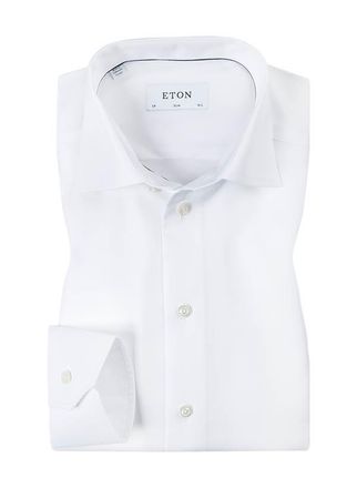 Eton Herren Hemd weiß Baumwolle