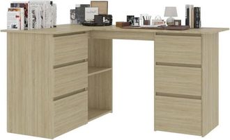 Les Tendances Bureau dangle Ch&ecirc;ne sonoma 145x100x76