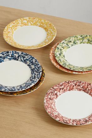 Stories of Italy Set De Six Assiettes En Céramique Macchia Su Macchia - Blanc