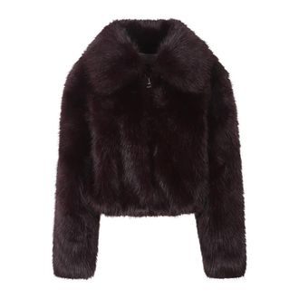 Frankie Shop Femme, Vestes, Violet, Taille: 38 FR Hope Faux Fur Jacket