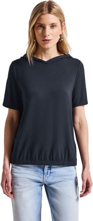 Street One Damen 3227388 T-Shirt mit Kapuze, Deepwater Blue, 42