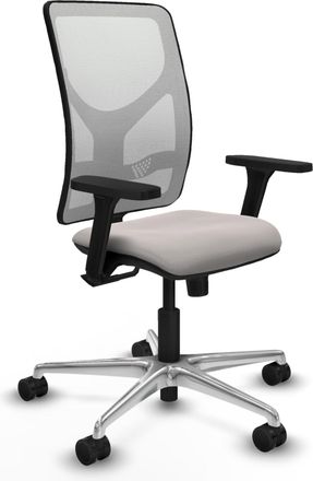 Piqueras y Crespo Wei&szlig;er Stuhl aus PC mit 3D-Armlehnen, h&ouml;henverstellbare Lendenwirbelst&uuml;tze, ausgestattet mit 3 Positionen und Schneideschaum, mit Rollen von 65 mm, Ny