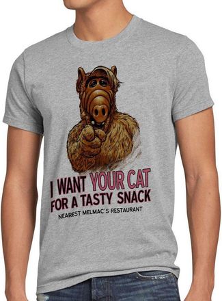 style3 T-Shirt I Want Your Cat alf der außerirdische melmac sitcom katzen