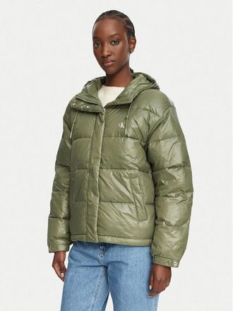 Calvin Klein Jeans Winterjacke LV047H512G Khakifarben Regular Fit