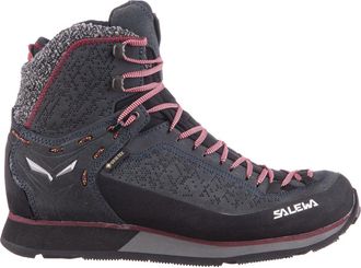 Salewa W Mountain Trainer 2 Winter GTX Grau-Schwarz - Gore-Tex Wasserdichter urbaner Damen Gore-Tex Winter Trekkingst