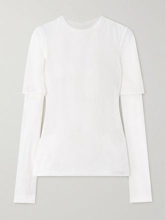 Jil Sander Lot De Trois Hauts En Jersey De Coton - Blanc