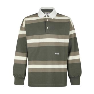 Autry Homme, Tops, Multicolore, Taille: M Pull Polo à rayures