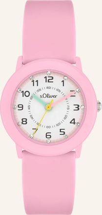 s.Oliver S.Oliver Armbanduhr Aus Silikon rosa