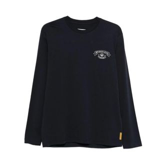 Emporio Armani Homme, Tops, Bleu, Taille: XL Logo Detail Crew Neck T-Shirt