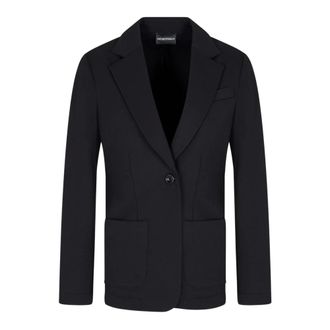 Emporio Armani Homme, Vestes, Noir, Taille: L Blazer crois&eacute; en jersey interlock