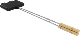 Santos Waffel-Maker Gusseisen - Waffelmaker mit verstellbarem extra langem Griff - Waffeleisen für Grill, Outdoor, Feuer - 19,5x17cm - herzhaft & süß