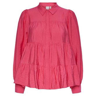 Vero Moda Y.A.S Damen YASPALA LS Shirt S. NOOS Langarmbluse, Raspberry Sorbet, Large