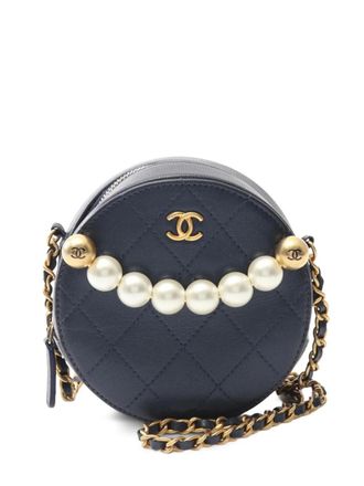 Chanel mini sac porté épaule matelassé (2019) - Noir