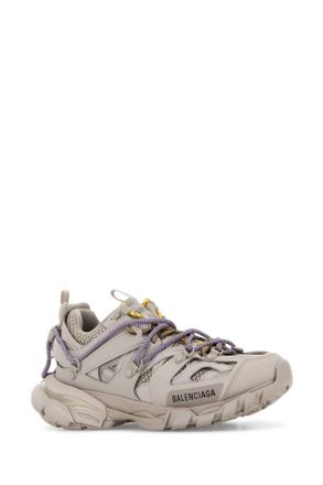 Balenciaga Womens Grey Mesh And Rubber Track Trail Laces Sneakers Tup-Ye-Prp-Brw-Blk Tup/ye/prp/brw/blk