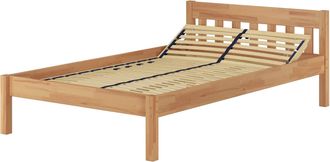 Erst-Holz Massivholzbett Echtholzbett Holzbett 120x220 Buche Zubeh&ouml;r w&auml;hlbar V-60.83-12-220Federholzrahmen inkl