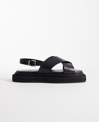 WALK LONDON Walk London - Berlin - Sandales &agrave; brides en cuir - Noir