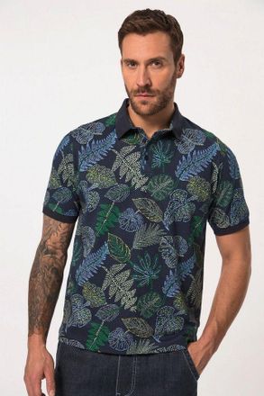 JP1880 Poloshirt Poloshirt Halbarm Allover-Print Polokragen