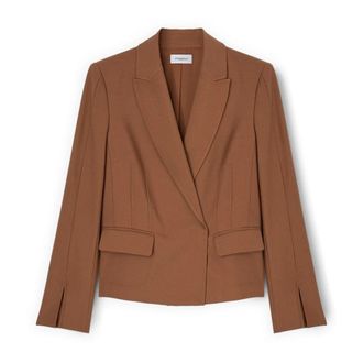 Motivi Blazer mit Schlitz am &Auml;rmelsaum - - Jackets - Damen - Braun - S