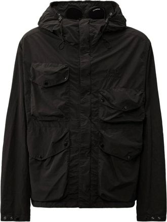 C.P. Company C.p. Company, Homme, Vestes, Noir, Taille: XL Veste Goggle en Nylon Noir