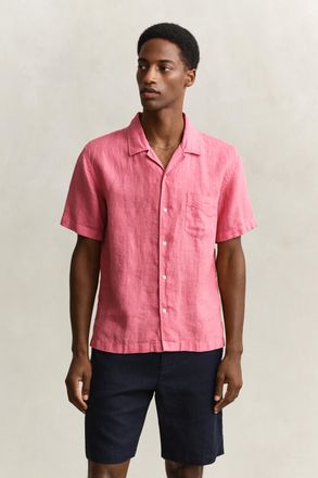 GANT Herren Kurzarmhemd aus Leinen (XXXL) ROSE Rosa