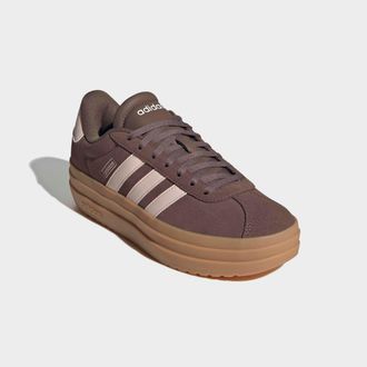 adidas Plateausneaker ADIDAS SPORTSWEAR VL COURT BOLD, Gr. 40,5, earth strata, wonder quartz, gum 3, Leder, Synthetik, Schuhe Plateausneaker, Design auf den 