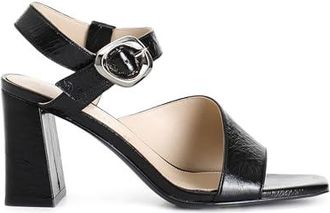 Caf&egrave;noir Sandales Asym&eacute;triques Gilda En Cuir Verni, Pour Femme, Couleur Noir, Taille 38