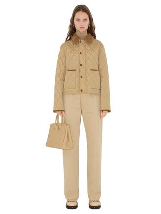 Burberry Diamond Quilted Jacket - Beige