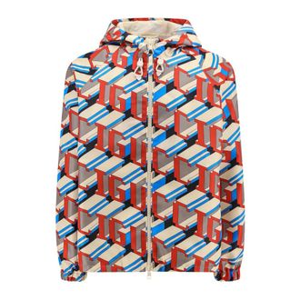Gucci Multicolor-Rei&szlig;verschlussjacke mit verstellbarer Kapuze - - Jackets - Herren - Mehrfarbig - M
