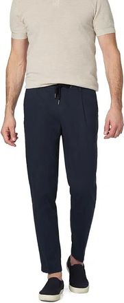 Bugatti Herren Bundfaltenhose blau Baumwolle-Leinen