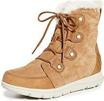 Sorel Explorer Joan Waterproof bottes dhiver imperméables pour femme, Marron (Camel Brown x Ancient Fossil), 37.5 EU