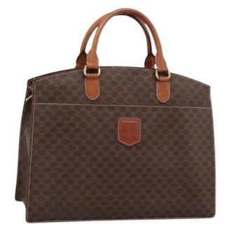 Celine Pre-owned Vintage Macadam Canvas Hand Bag - - Pre-owned - Damen - Braun - ONE SIZE