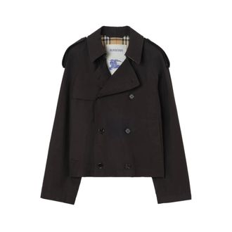 Burberry Cropped Tropical Gabardine Leadenham Trenchcoat - - Coats - Herren - Schwarzk - XL