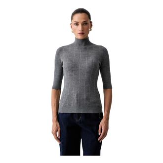 Liu Jo Femme, Pulls, Gris, Taille: 36 FR Haut en Laine avec Strass