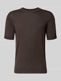 Fynch-Hatton T-Shirt mit Rundhalsausschnitt und Label-Stitching