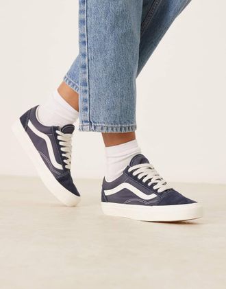 Vans Old Skool - Baskets - Bleu marine foncé et blanc cassé