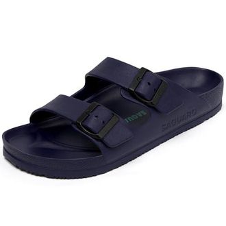 Saguaro Homme Mules de Plage EVA Clogs Légère Sabot de Jardin Été Sandale Outdoor Slippers Bleu Lac 40