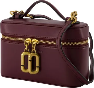 Marc Jacobs Womens The Vanity Shoulder Bag - Marc Jacobs Leather Burgundy Cowhide Crossbodies