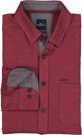 Engbers Herren Herren Lnagarm-Hemd Uni, Feuerrot, 39321, Feuerrot in Gr&ouml;&szlig;e 4XL