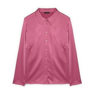 Fiorella Rubino Stretch-Seidenhemd mit klassischem Kragen - - Blouses & Shirts - Damen - Rosa - 4XL